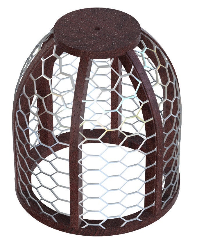 Wood Chicken Wire Lamp Shade - Etsy