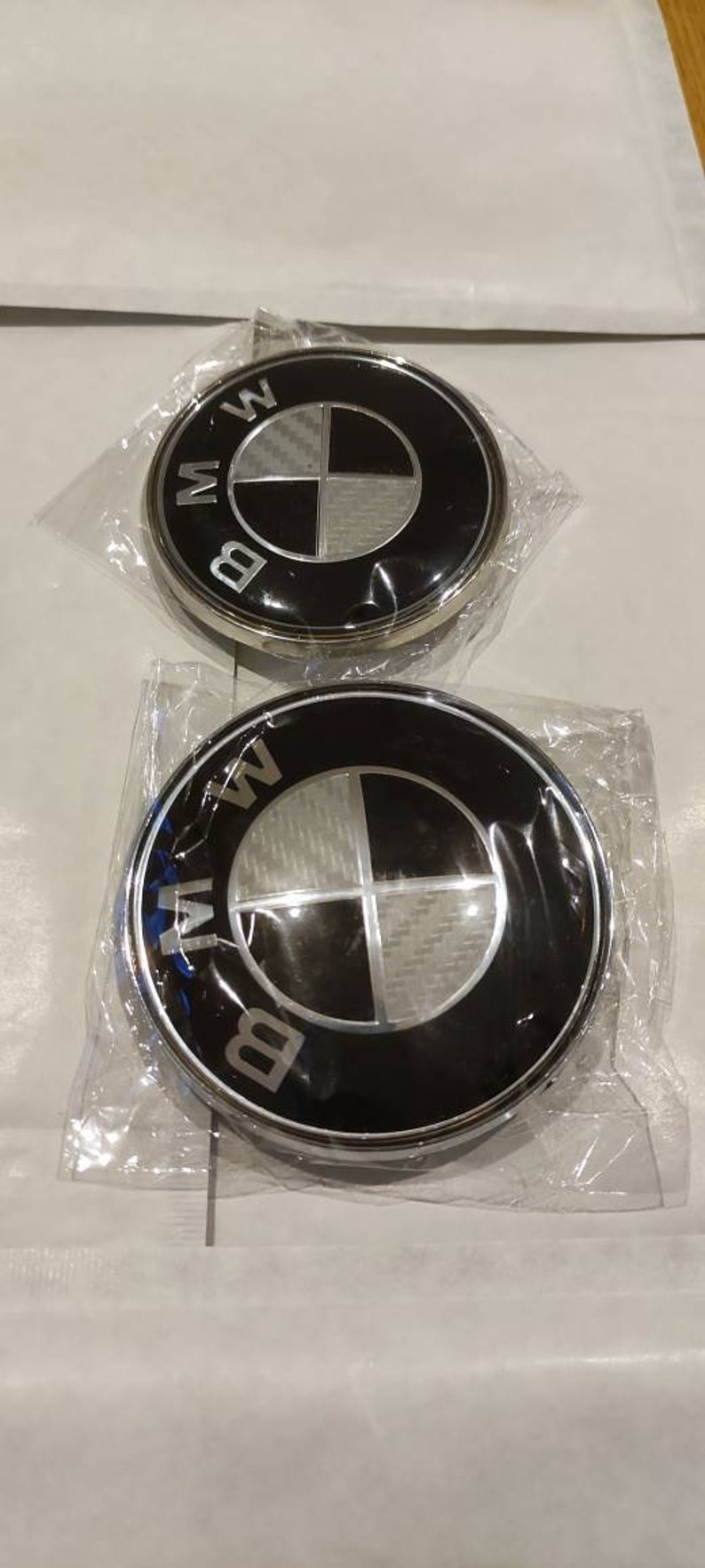 BMW Bonnet BADGE Carbon Fibre Emblem 82mm E46 E90 E60 E81 Series M ...