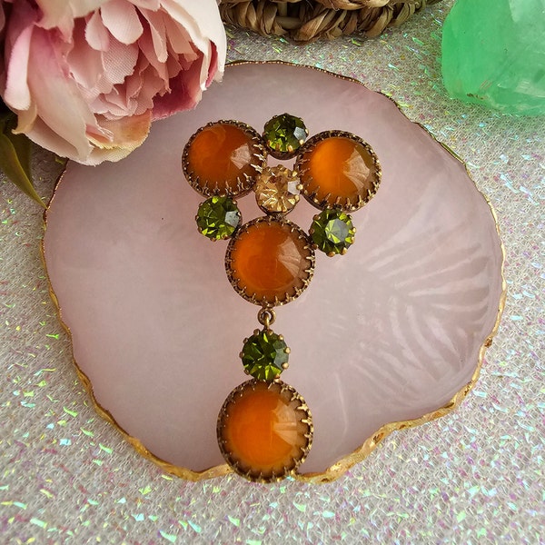 Orange Brooch - Etsy