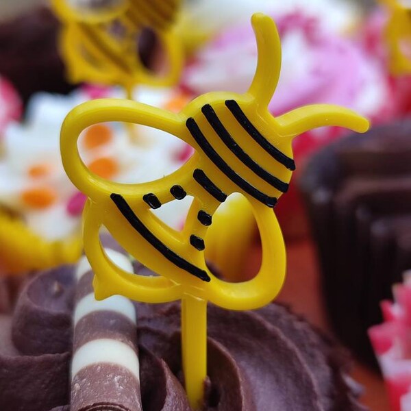 Bee Cupcake Topper - Etsy UK