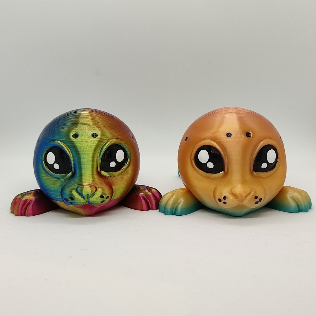 Seal Puff, Articulated Seal, 3D Printed Seal, Chunky Seal, Baby Seal ...