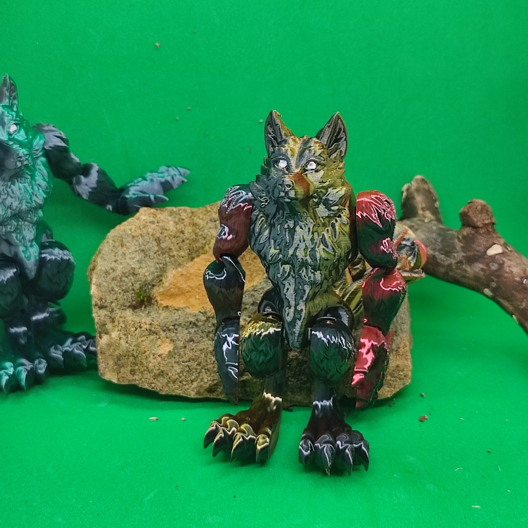 Werewolf, Articulated Werewolf, Flexi, 3D Printed, Figurine, Fantasy ...