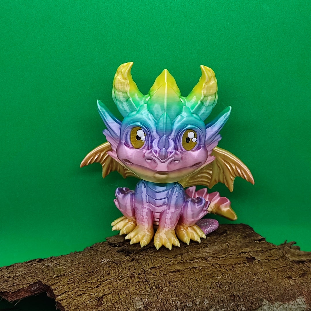 Cute Hatchling Dragon, Dragon Hatchling, Movable Head, Wings, 3D ...