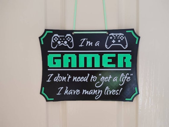 Gamer Door Sign Gamer Bedroom Sign Gaming Plaque Funny Door | Etsy