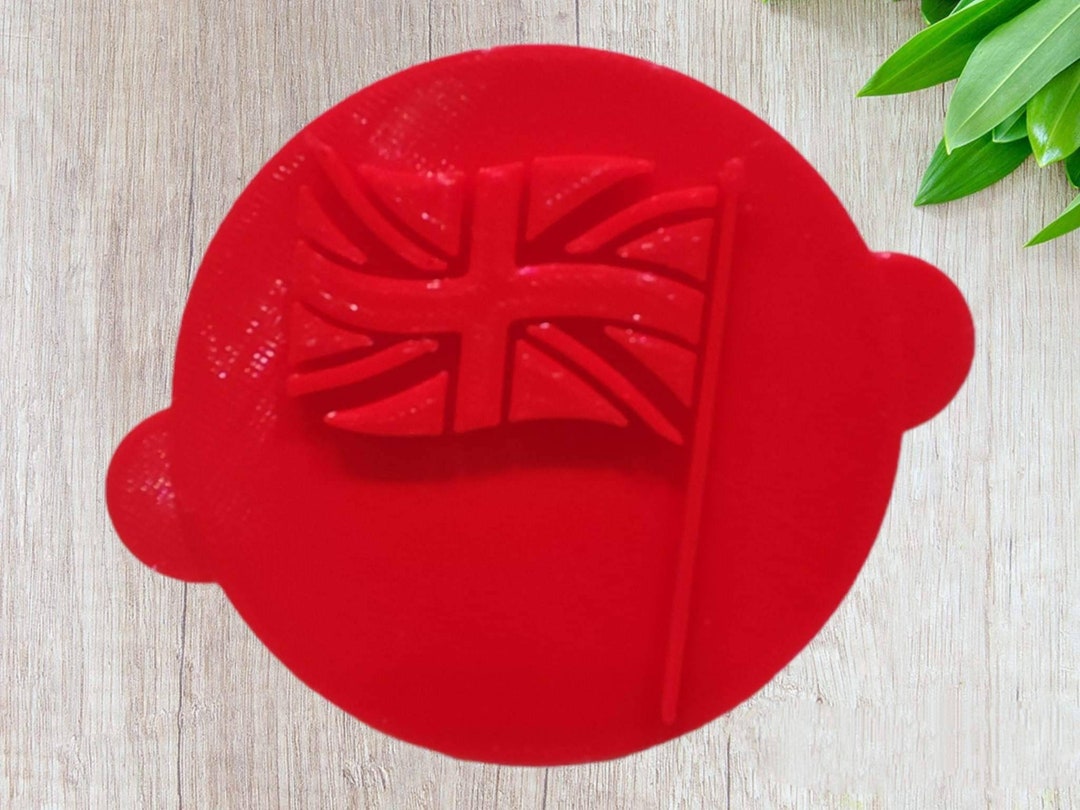 Union Jack Flag Cookie Embosser: Coronation Biscuit Stamp (3D Printed ...
