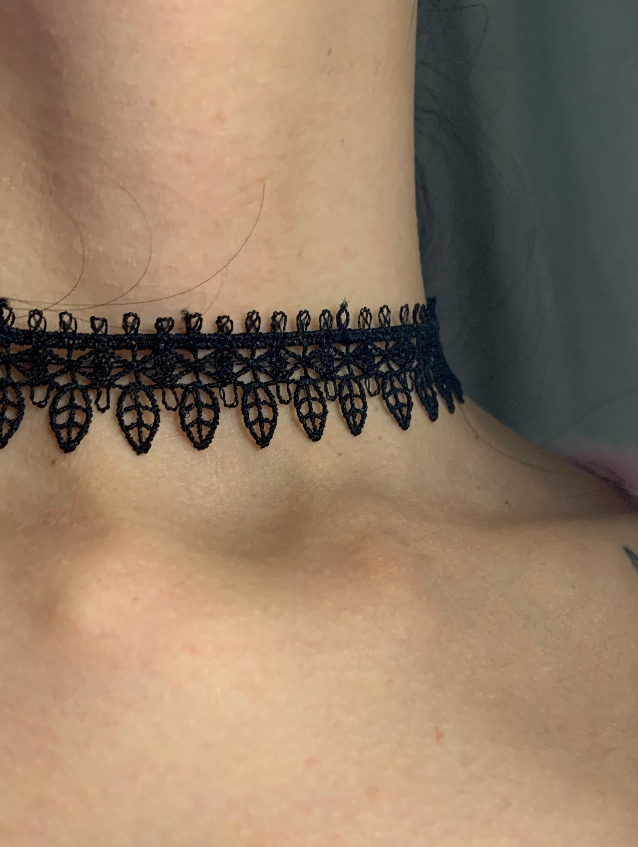 Black Lace Choker - Etsy