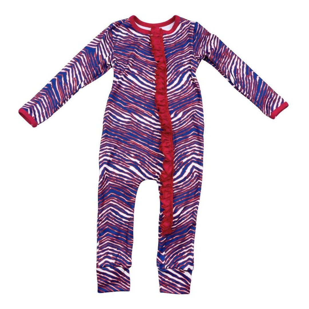 Buffalo Zebra Ruffled Mafia Jammies Pajamas Red White Blue - Etsy