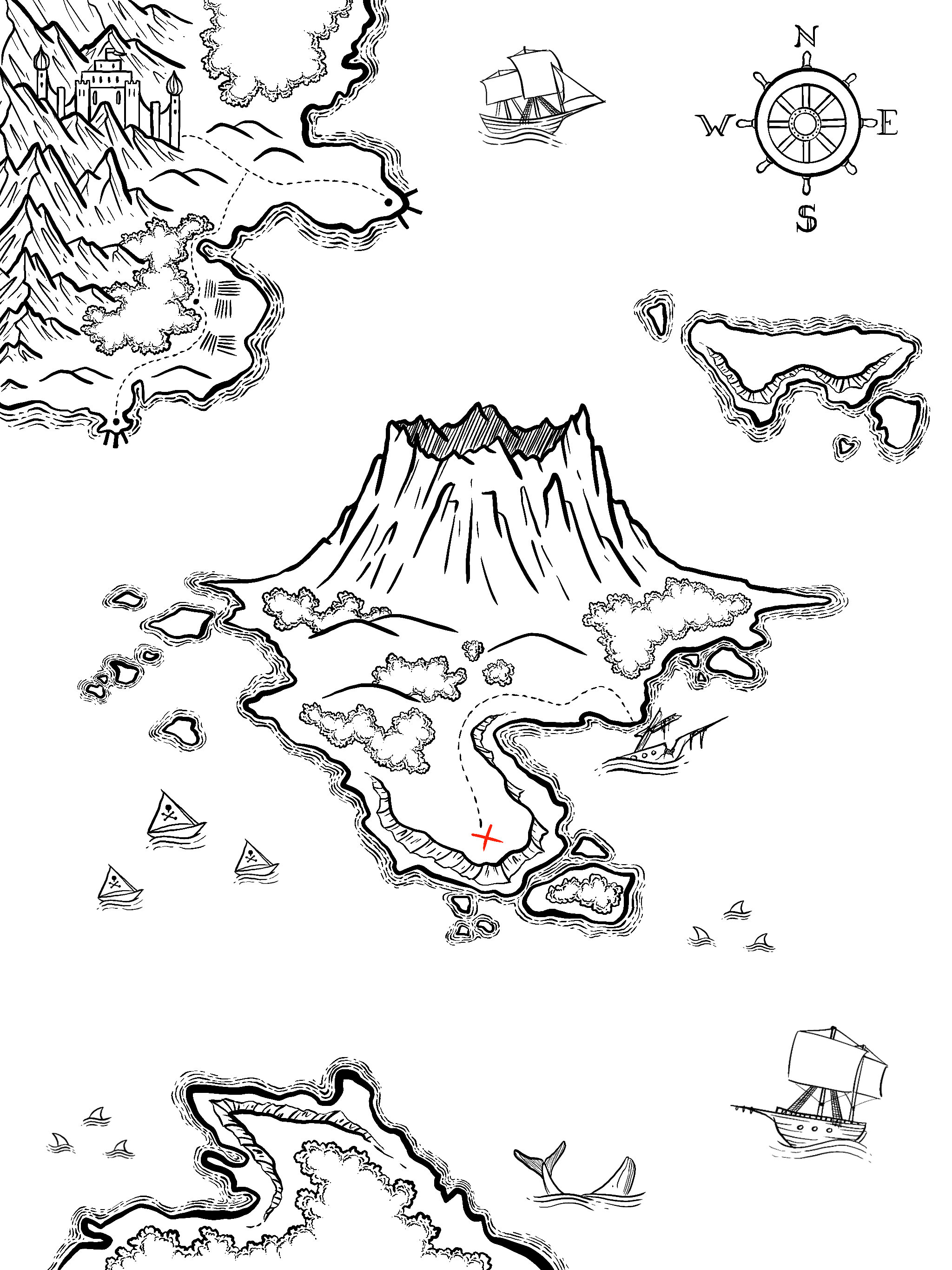 Digital Map (treasure Island) - Etsy