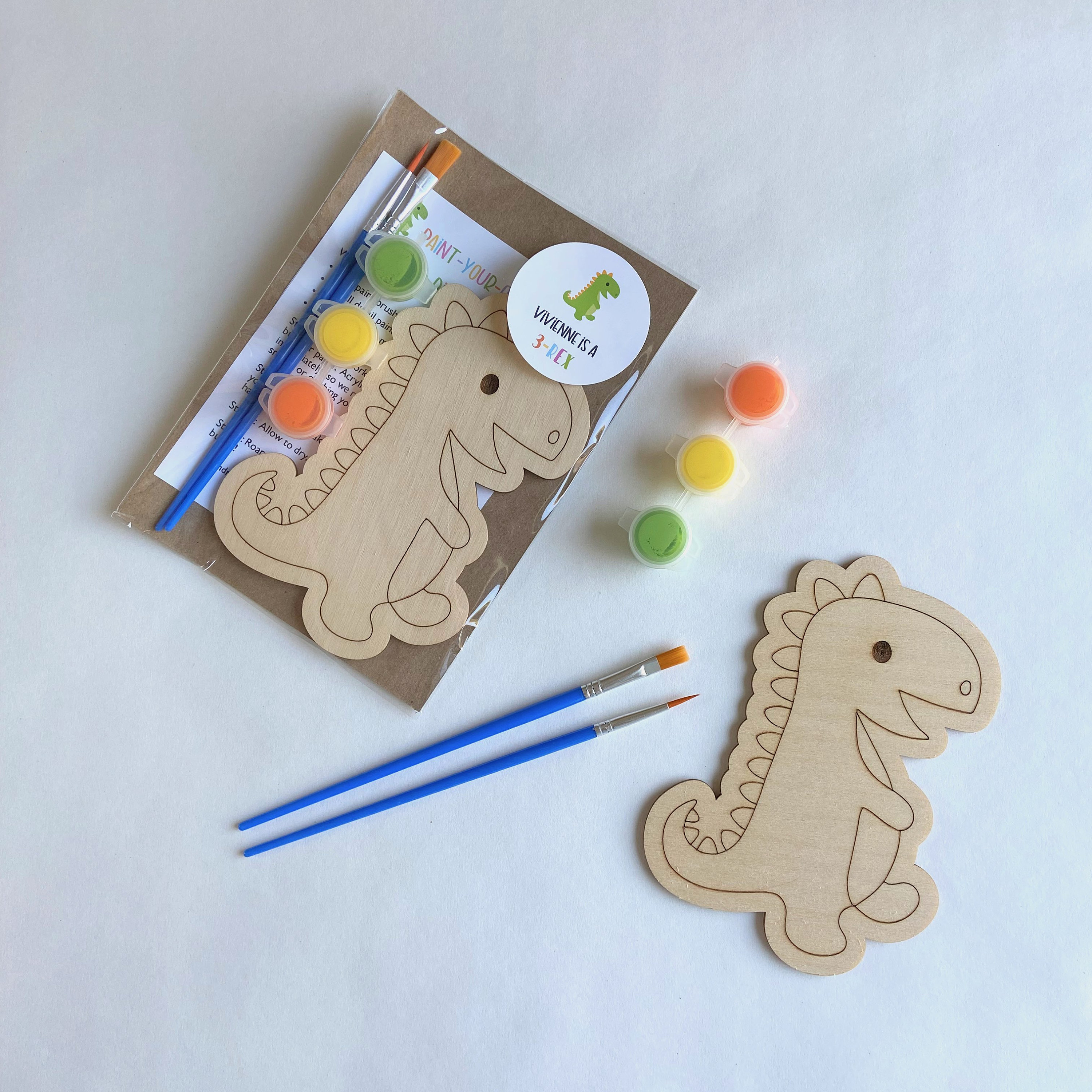 Paint-your-own Dinosaur Craft Kit | Birthday Party Favor | Kid's ...