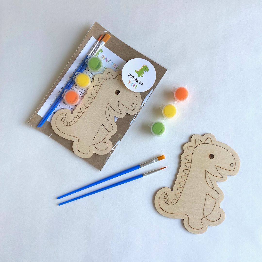 Paint-your-own Dinosaur Craft Kit Birthday Party Favor - Etsy