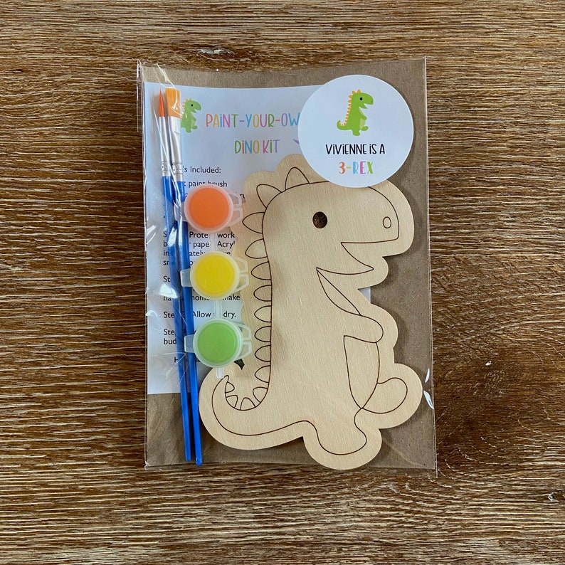 Paint-your-own Dinosaur Craft Kit | Birthday Party Favor | Kid's ...