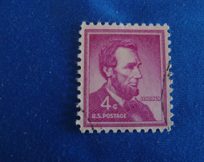 1954 Abraham Lincoln 4 Cent Postage Stamp Used NG - Etsy