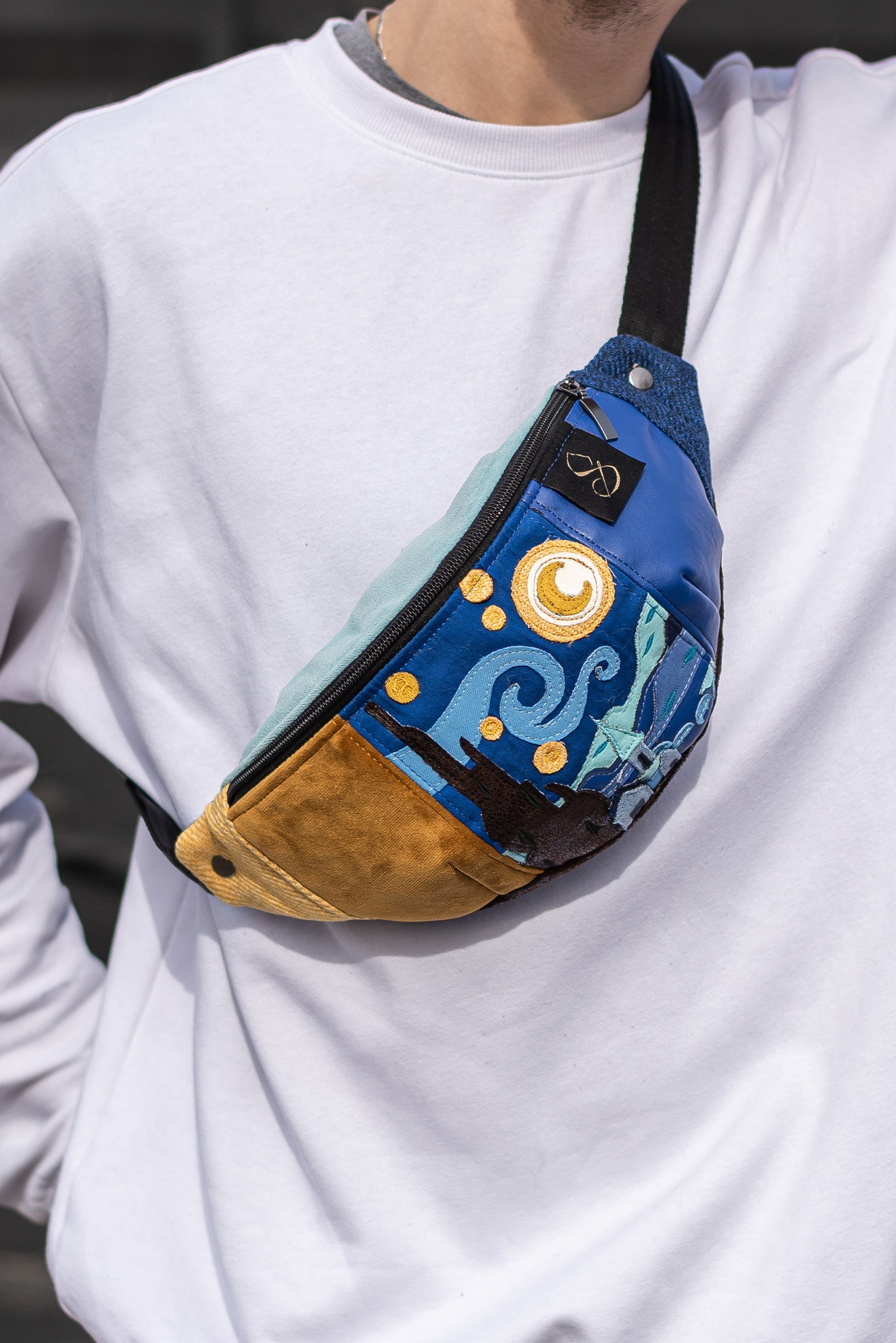 Starry Night Bum Bag: Upcycled Patchwork Fanny Pack - Etsy