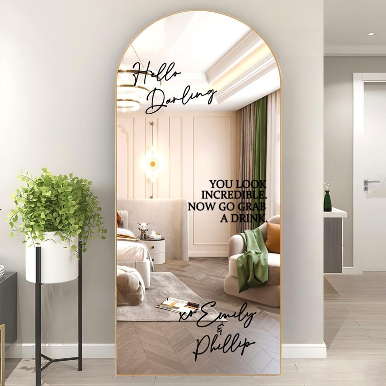 Wedding Mirror Decals | Hello Darling | You Look Incredible, Now Go ...
