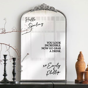 Wedding Mirror Decals | Hello Darling | You Look Incredible, Now Go ...