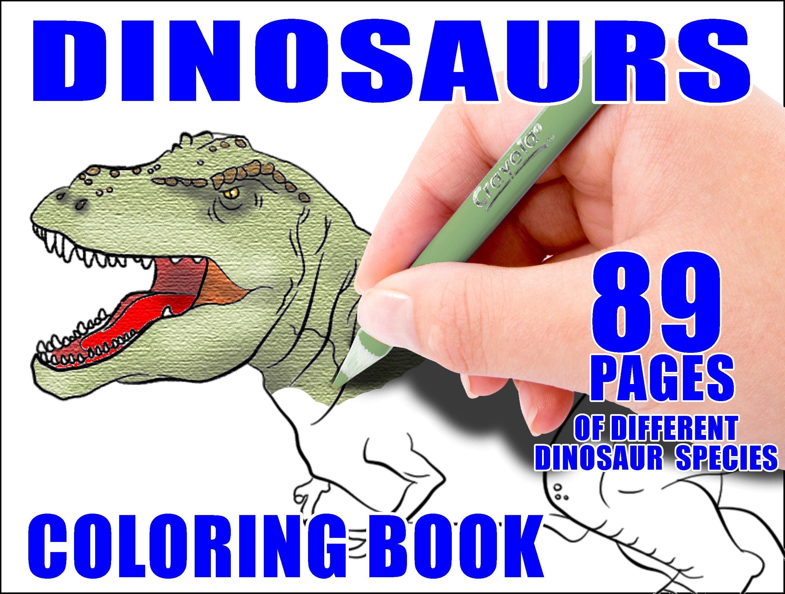 Dinosaurs Printable Coloring Pages for Children and Adults, Coloring ...