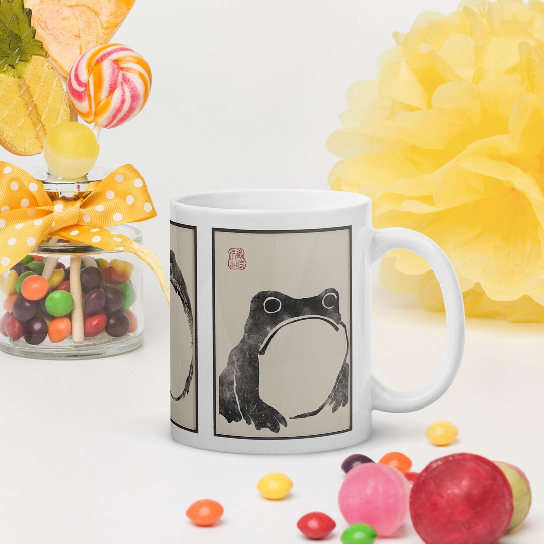 The Three Frogs From Meika Gafu by Matsumoto Hoji Cottagecore Mug ...