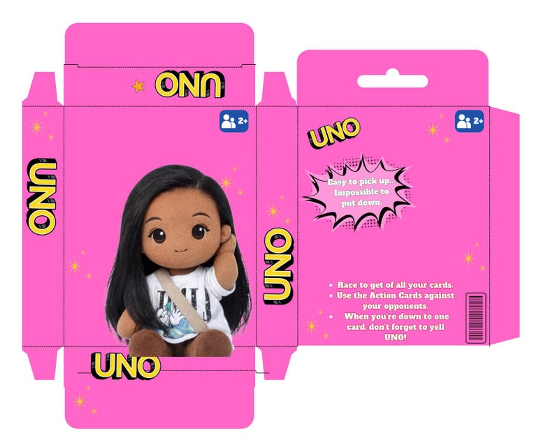 Customizable UNO Card Game Template | DIY Family Game Night (digital ...