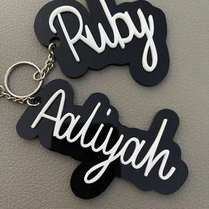 Personalized Acrylic Keychain, Name Tag, Bookbag, Charm, Diaper Bag ...