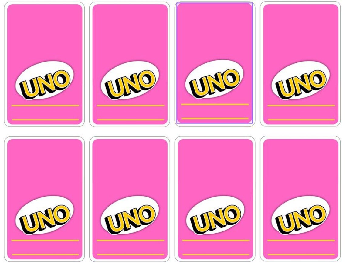 Customizable UNO Card Game Template | DIY Family Game Night (digital ...