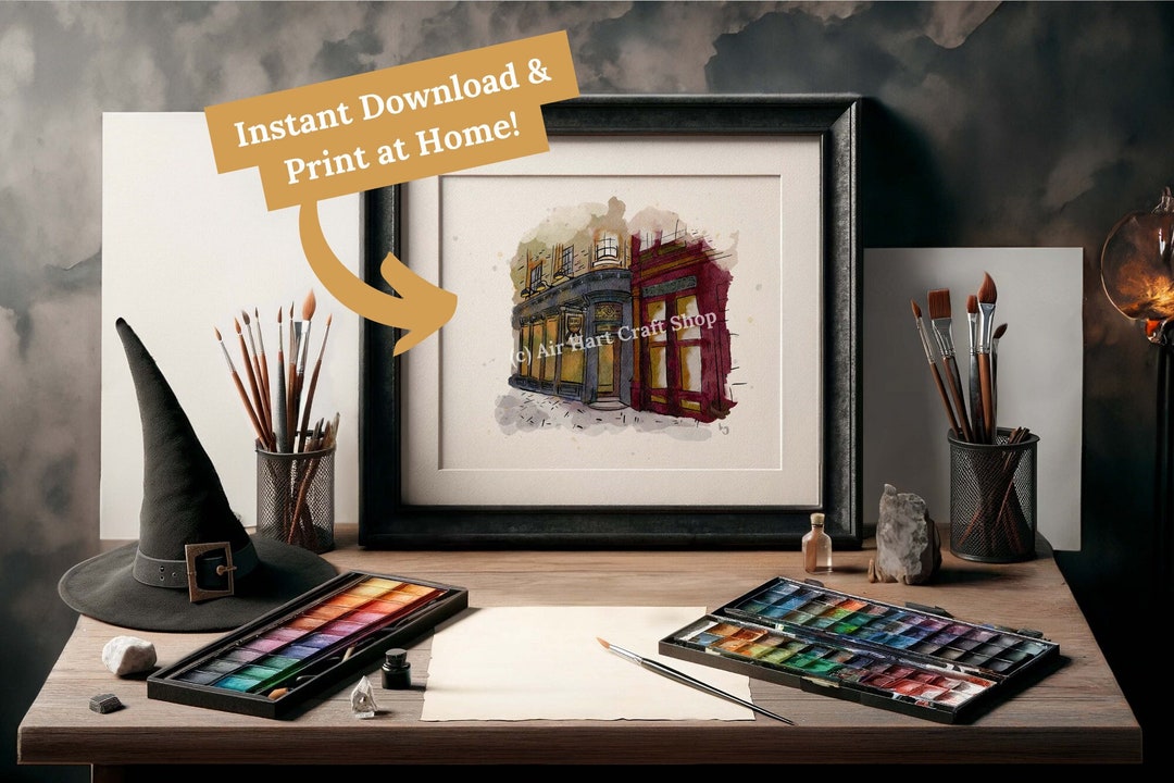 Wizard Pub Printable, Instant Download, Gallery Wall Art, Print at Home ...