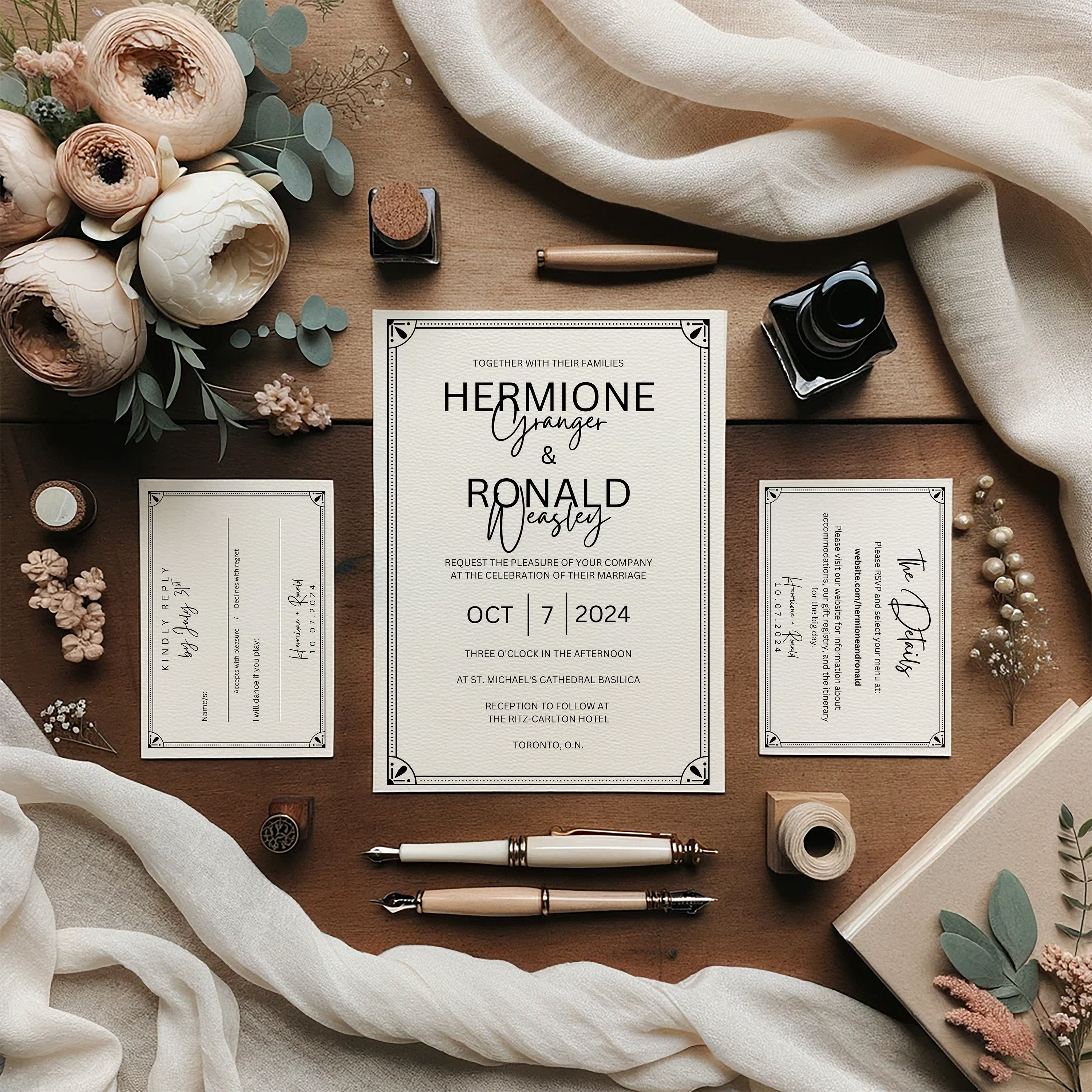 ULTIMATE Wedding Invitation Suite Templates, PLUS Table Numbers, Menu ...