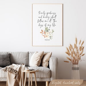 Surely Goodness and Mercy Shall Follow Me All the Days of My - Etsy