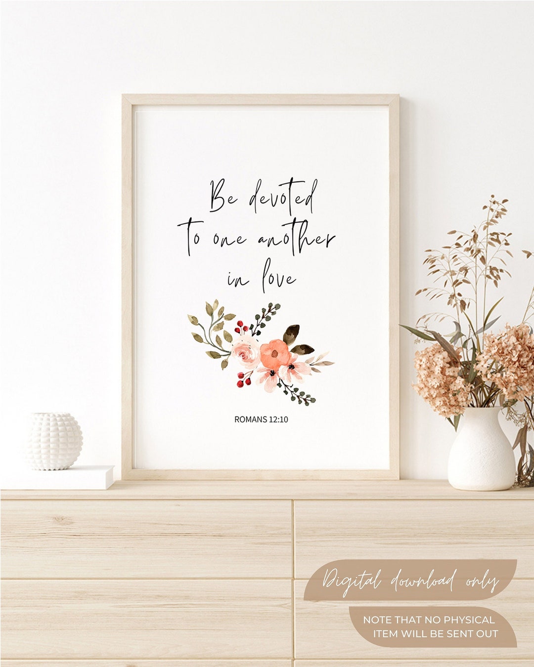 Be Devoted to One Another in Love | Romans 12:10 Bible Verse Printable ...