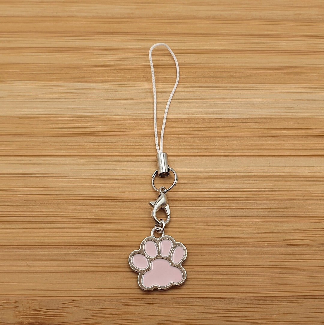 Dog Paw Pendant Cats Paw Keychain Dog or Cat Paw Charm Enamel - Etsy