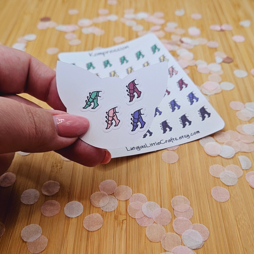 Compression Stockings Calendar Stickers Compression Stocking Bullet ...