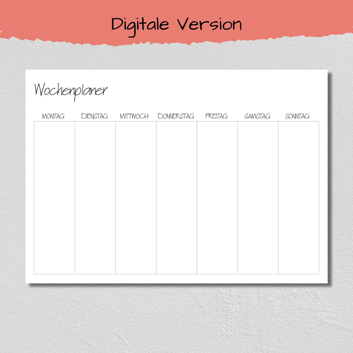 Weekly Planner German DIN A4 Digital Version PDF to - Etsy