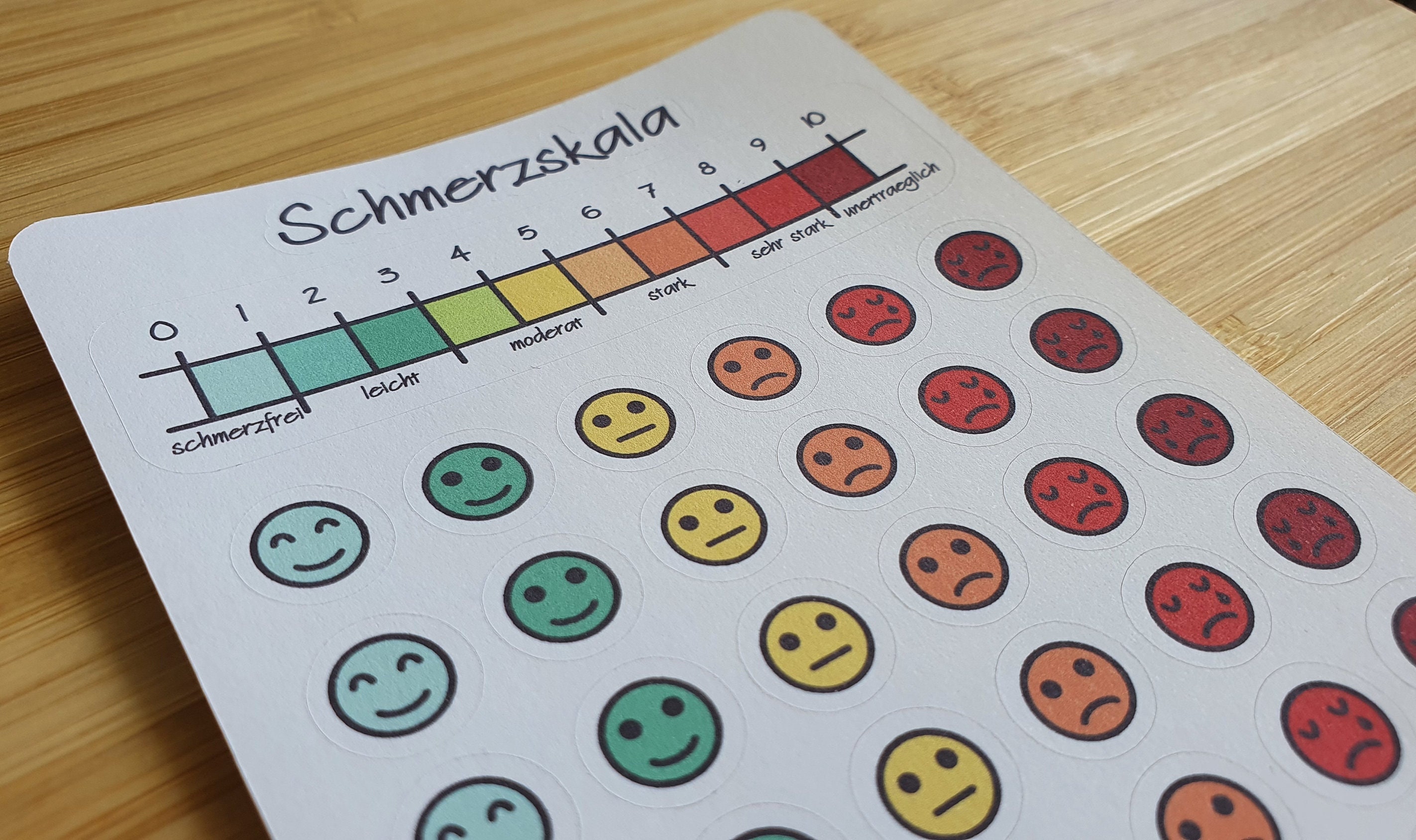 Pain Scale Calendar Sticker Bullet Journal Sticker Icon Planner ...