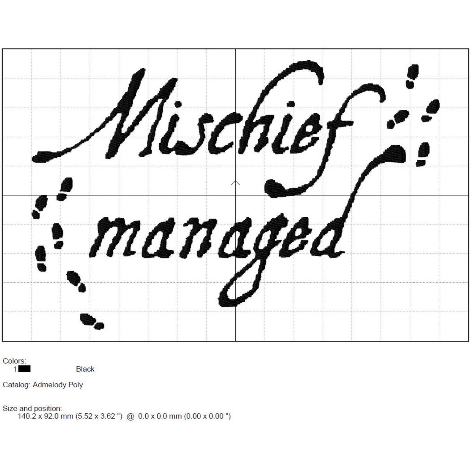 Mischief Managed Wizard Embroidery File - Etsy