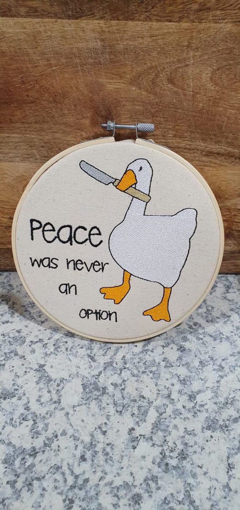 Peace Was Never an Option Goose Meme Embroidery File - Etsy