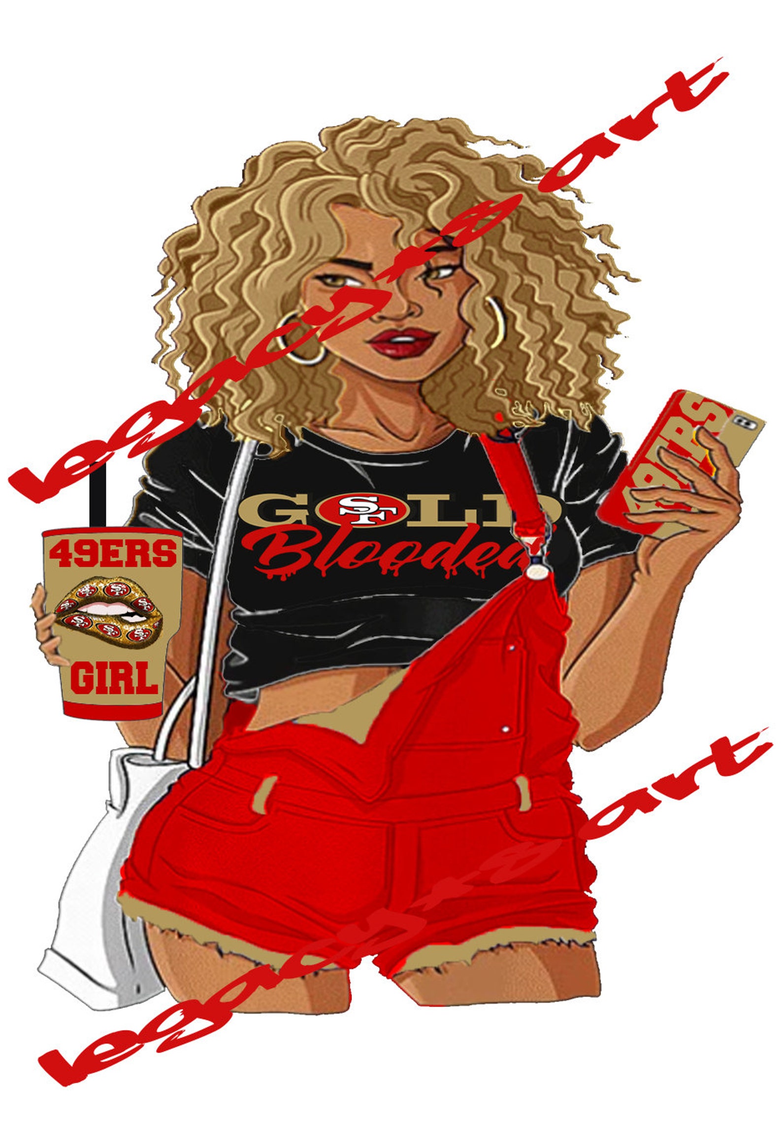 Best 49ers Girl PNG 49ers Girl Overalls PNG 49ers Girl Shirt | Etsy