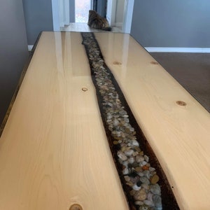 Resin River Rock Coffee Table - Etsy