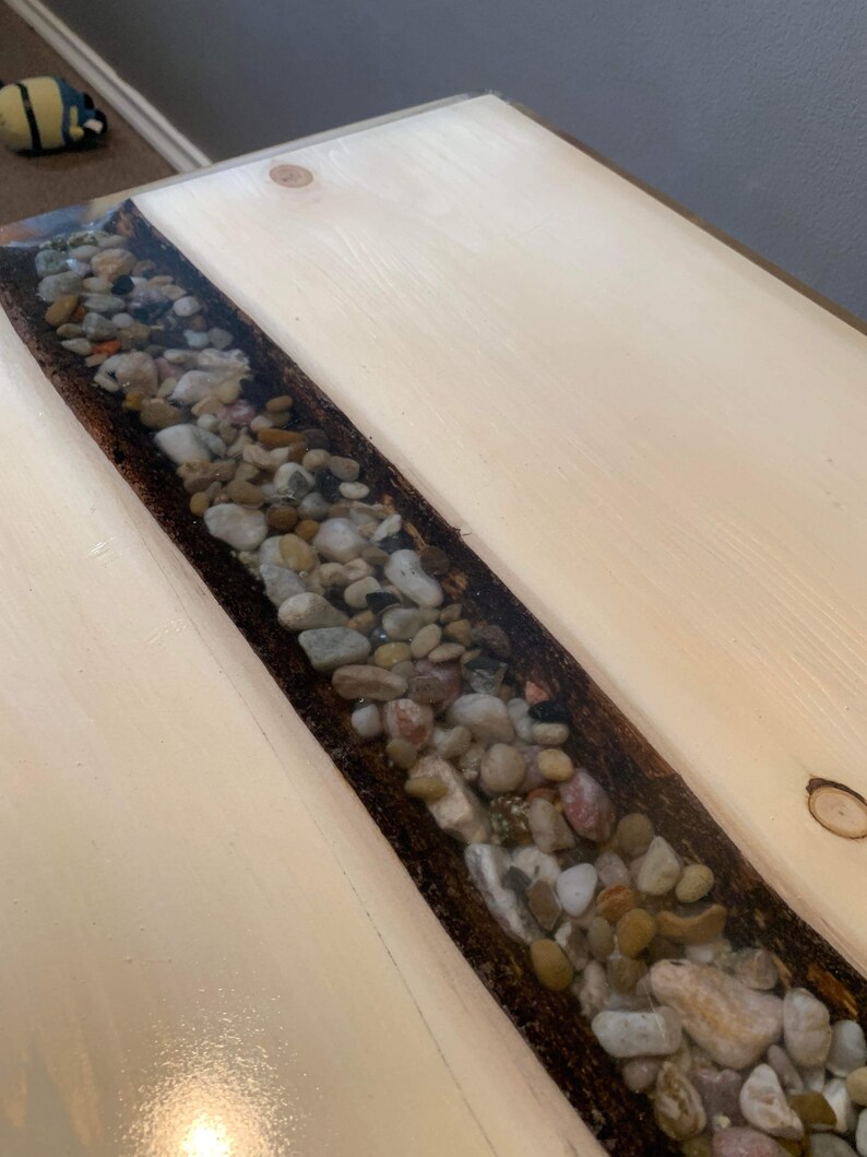 Resin River Rock Coffee Table - Etsy