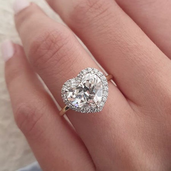 Heart Wedding Rings - Etsy