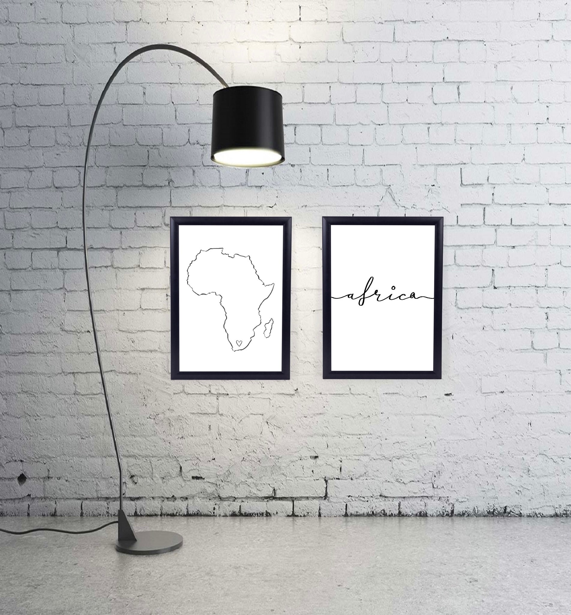 Africa Continent Simple Elegant Design South Africa Heart - Etsy