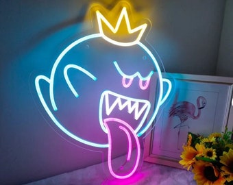 Neon Sign King Boo - Etsy