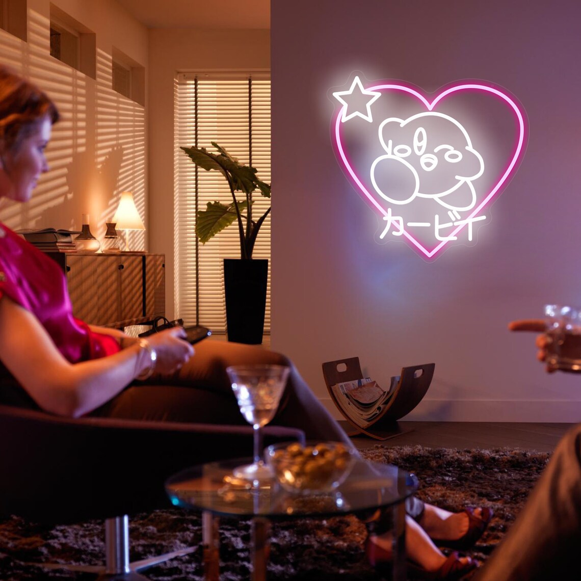 Love Kirby Neon Sign Kirby Decor Japanese Neon Sign Anime - Etsy