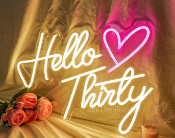Neon Sign 30th Birthday - Etsy