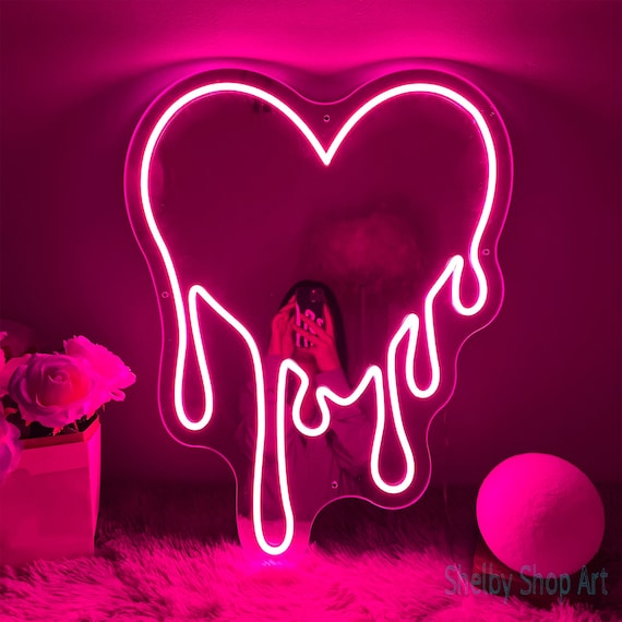 Neon Pink Hearts