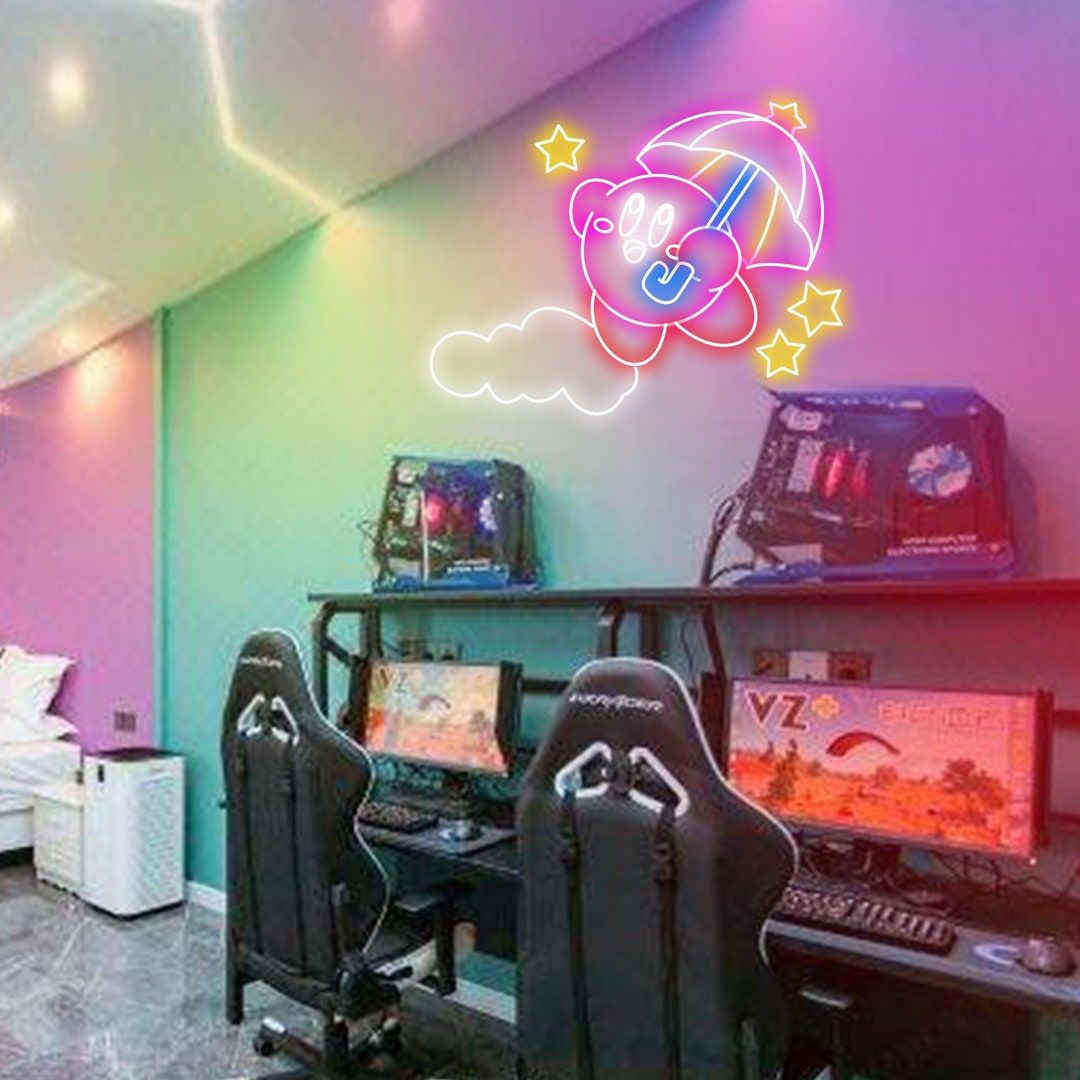 Kirby Neon Sign Kirby Decor Neon Sign Bedroom Japanese - Etsy