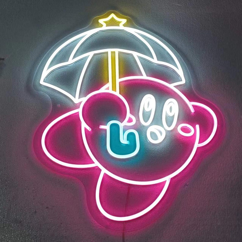 Kirby Neon Sign Kirby Decor Japanese Neon Sign Anime Neon - Etsy