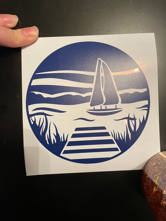 Sail Boat Car Vinyl Decal - Etsy