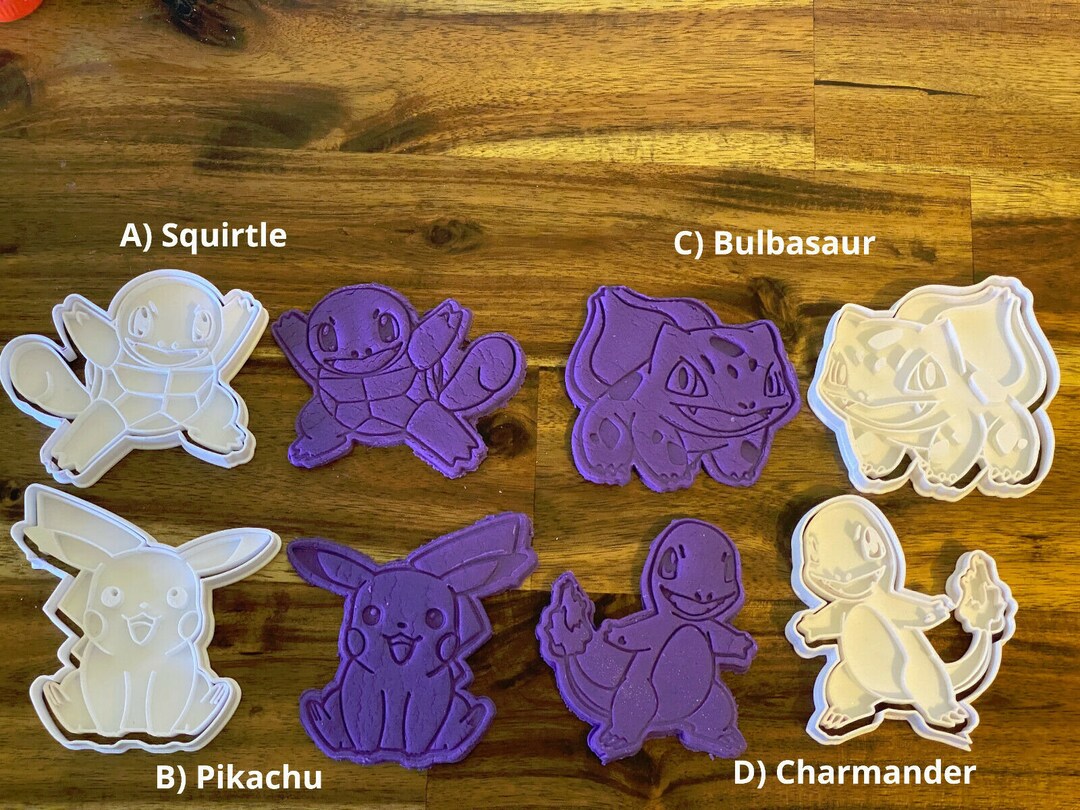 Pokemon Cutter & Embosser Set Cookie Cutters Fondant Large - Etsy