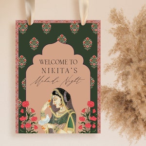 Welcome Sign Mendhi Sangeet Wedding Sign Customisable Anand Karaj ...