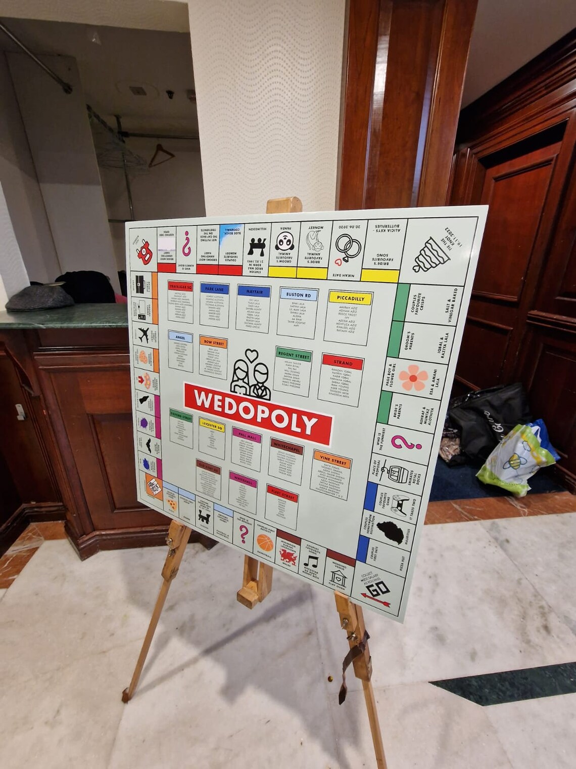 Monopoly Wedding Table Plan, Personalised Seating Chart (PDF) - Etsy UK
