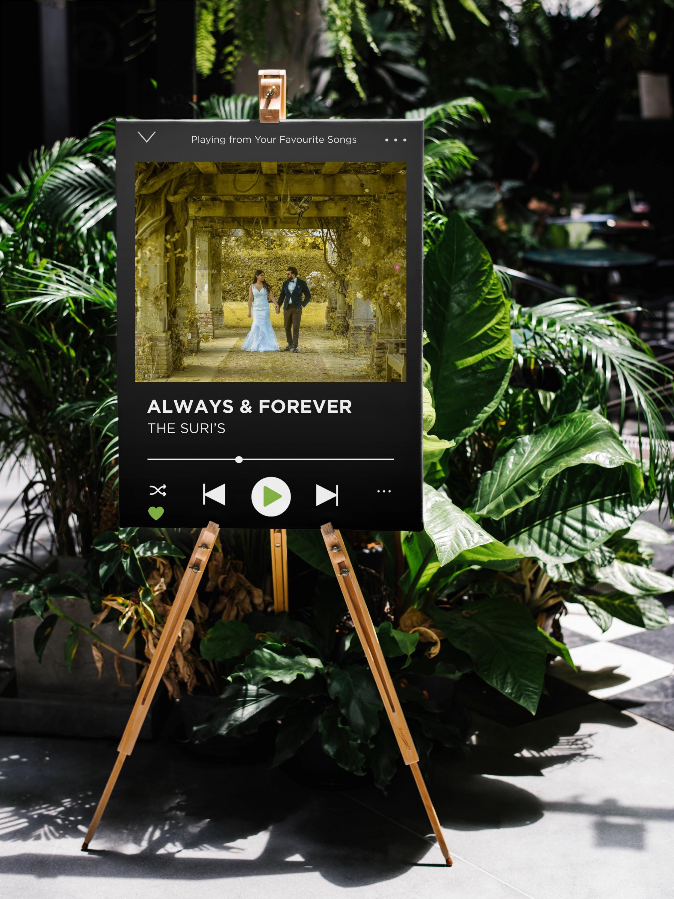 Spotify Music Theme Welcome Sign | Wedding Welcome Sign | Personalised ...